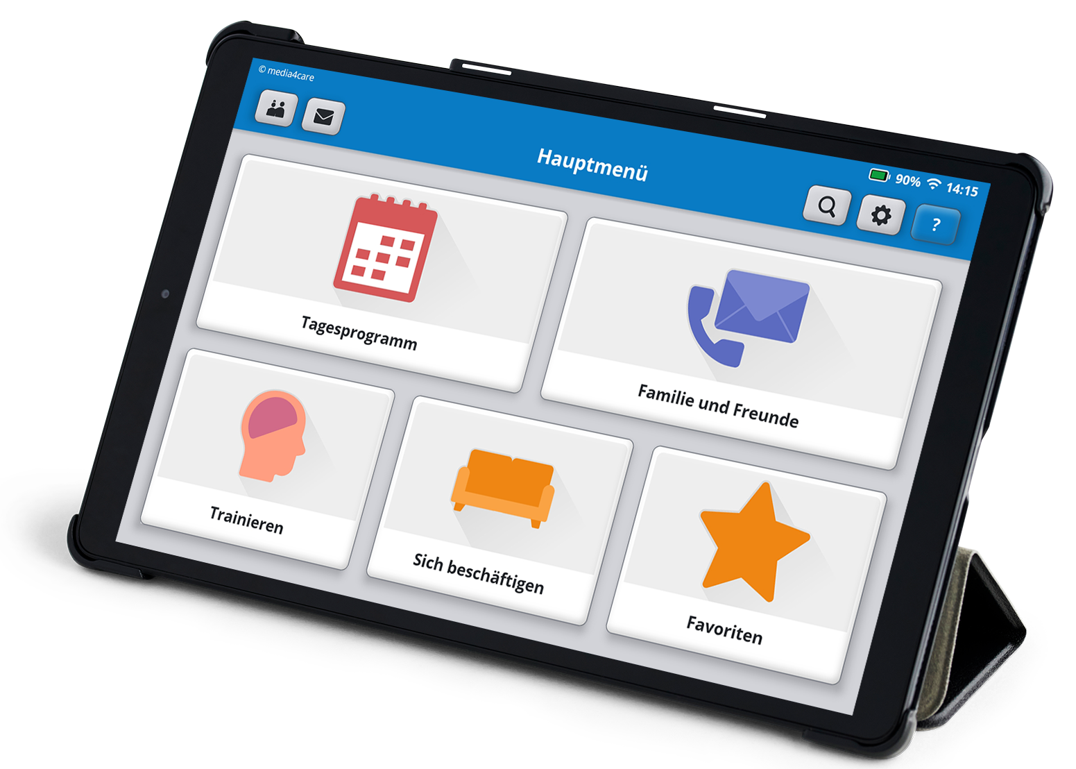 Senioren Tablet für Oma und Opa | Media4Care